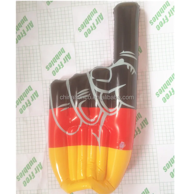 Ek 2024 German Color Pe Inflatable Cheering Finger Fan Event Finger ...