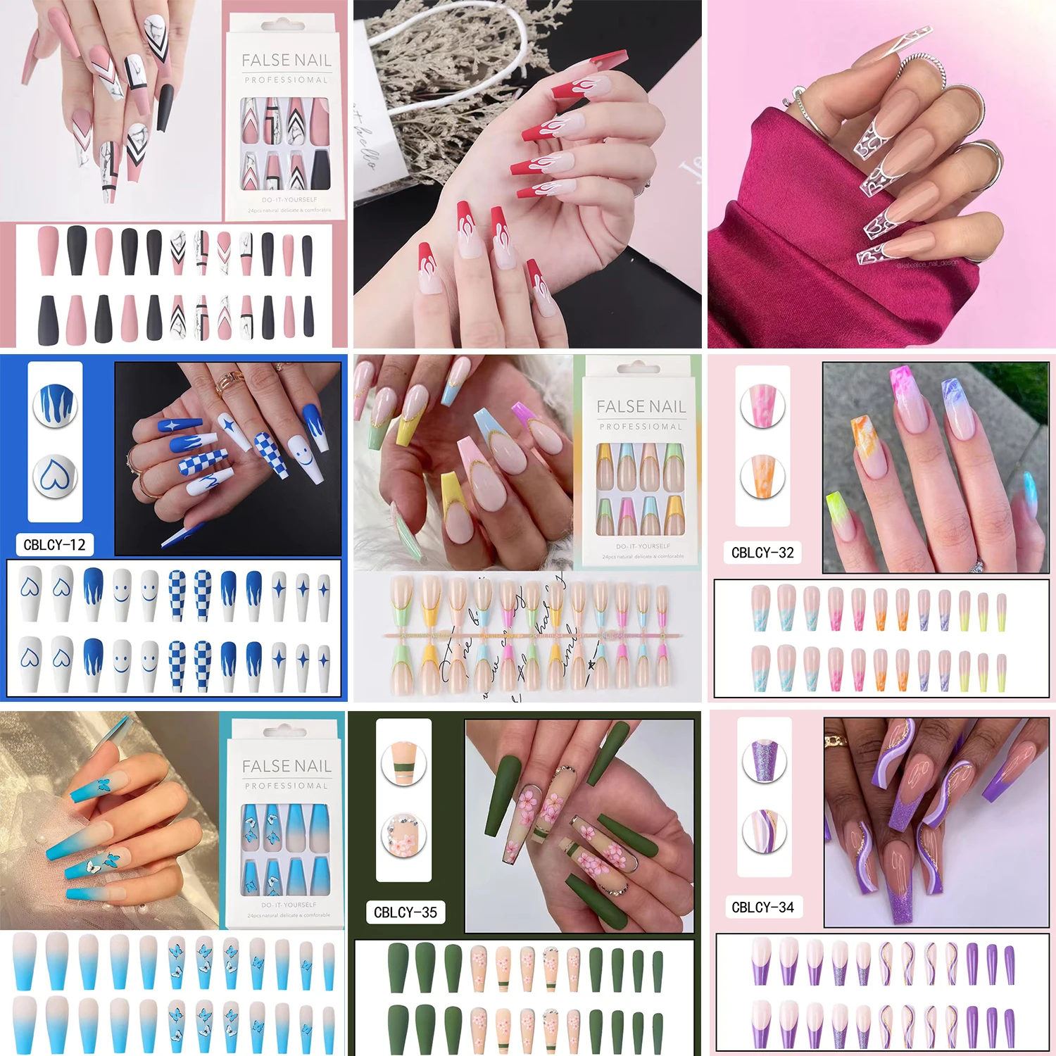 Wholesale Fake Nail Custom Private Label Nails Press On Nails And ...