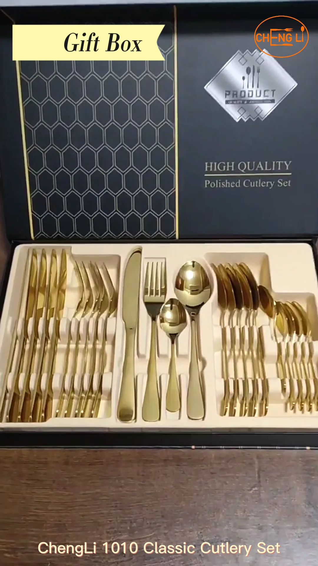 Royal Luxury Gold Spoon And Fork Set Silver Flatware Sets For Wedding ...