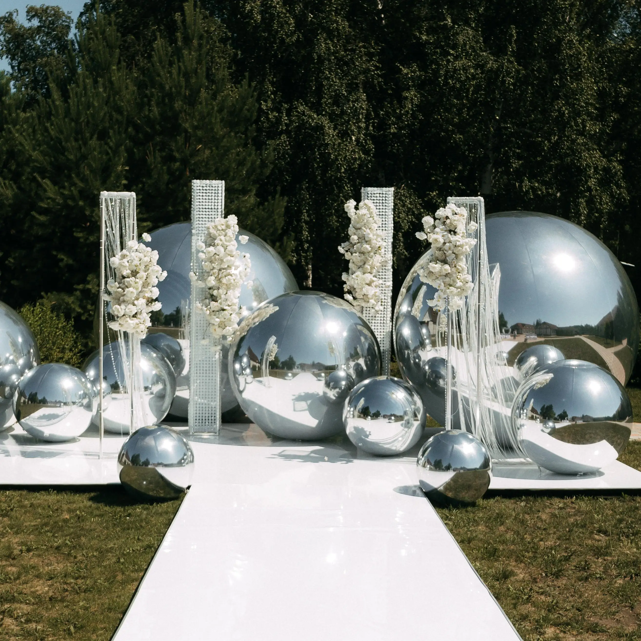 PVC Inflatable Metallic Spheres - Party Decor Giant Balloons