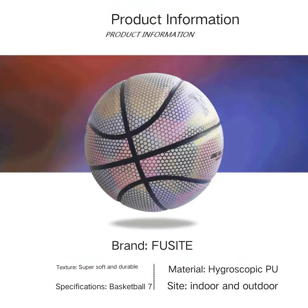 Reflective Basketball Fluorescent Luminous Luminous Ball For Game ...