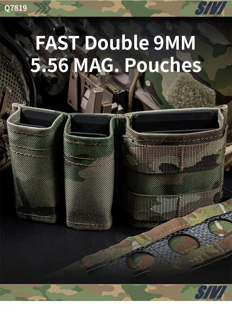 Sivi Chaleco Tactical Molle Magazine Pouch Series Nylon Multicam Mag ...