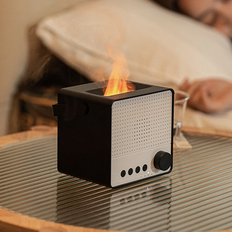 120ml Portable fire flame aroma ultrasonic humidifier diffuser 7 Color ...