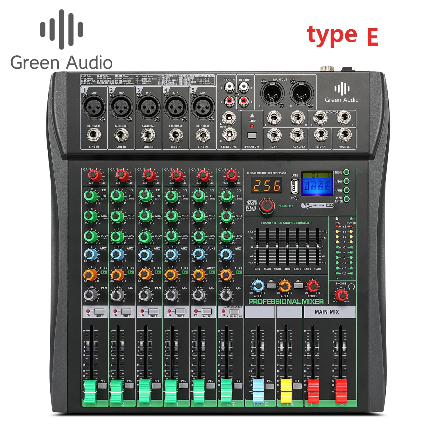 GAX-CT6 Professional Mini Portable Mixer for Live Studio