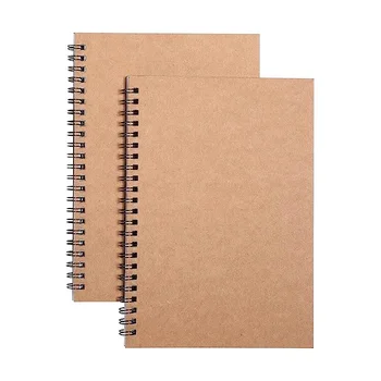 A6 A5 A4 A3 Size Kraft Paper Spiral Notebook Professional Custom Printing Simple Notebook - Buy ...