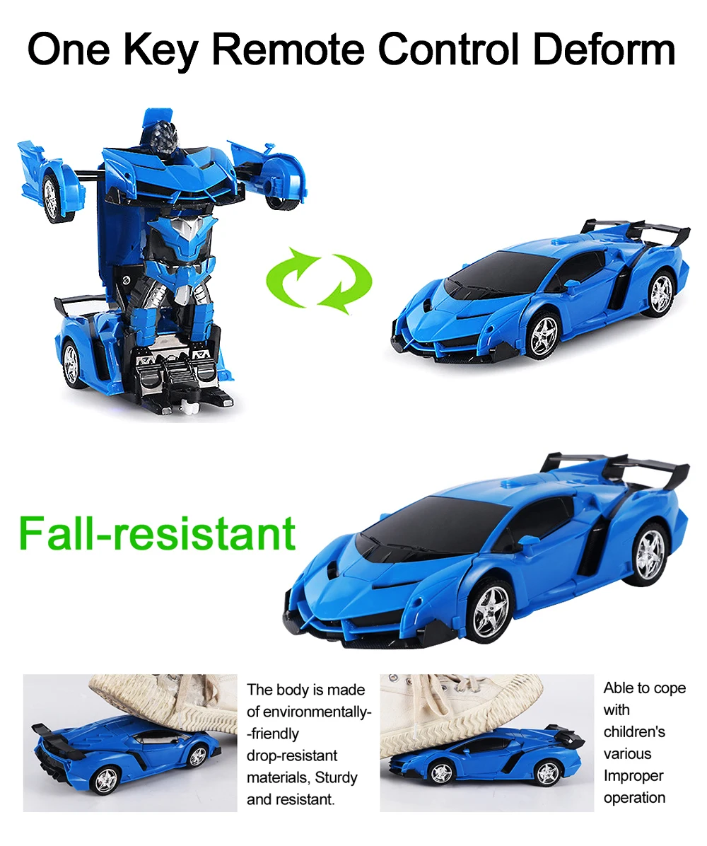 2024 Hot Sale Remote Control Car Transform Robot 360 Rotation Electric ...