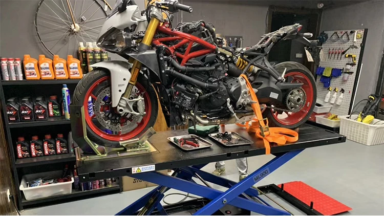 Hydraulic Motorcycle Platform Lift Stationary Motorbike Scissor Lift ...