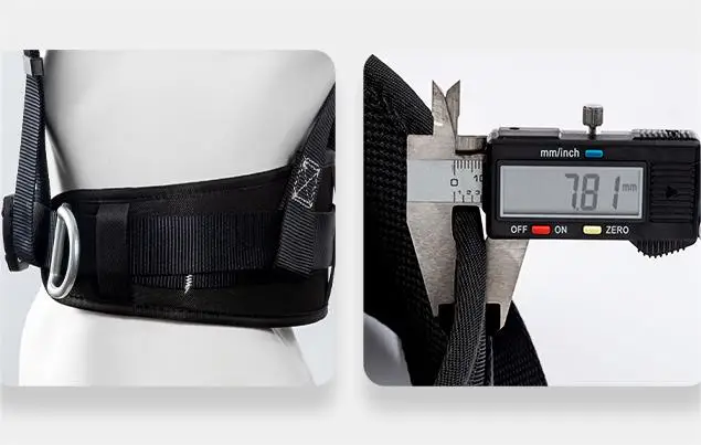 Upgraded Black Double D-Ring Back Padded Electrician 3-point Half Body ...