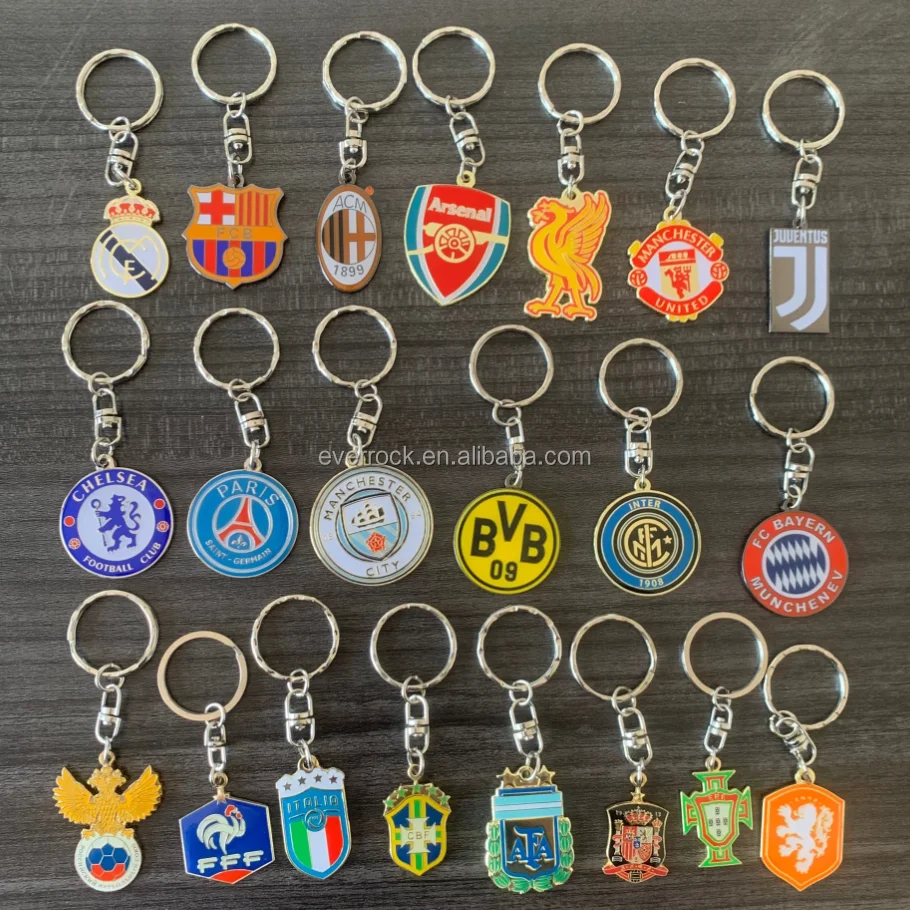 Football Team Key Ring - EVER ROCK PVC Keychain Wholesale