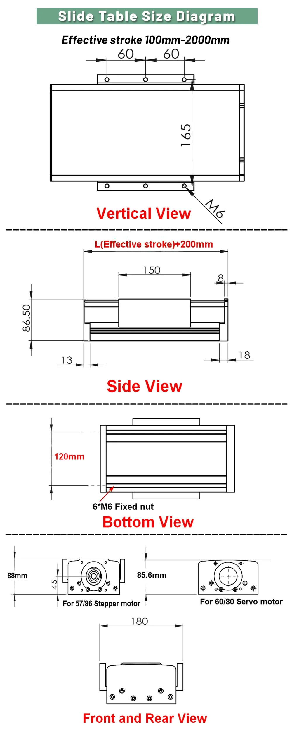 CNC Linear Ball Screw Module - Dustproof & Heavy Duty