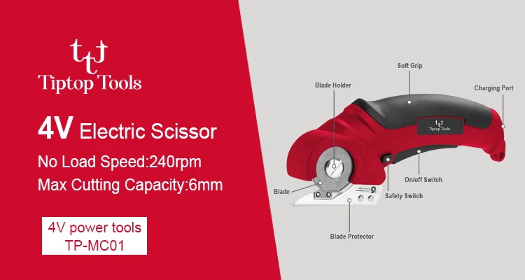 Customized Cordless Electric Scissors - 4V Li-Ion Power