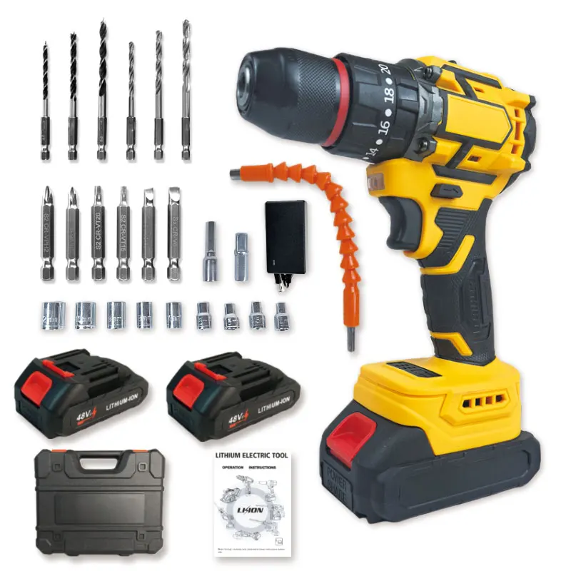21 Volt Cordless Rechargeable Drill - Brushless Motor Power