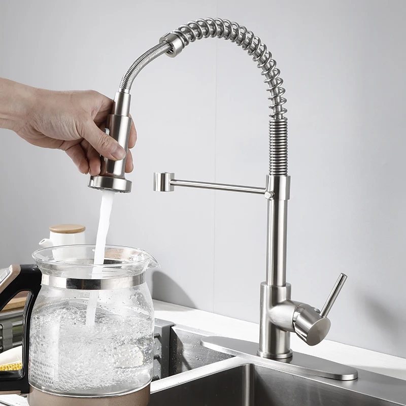 Modern Spring Pull Down Kitchen Faucet - Buy Hotel Project Home Kitchen ...