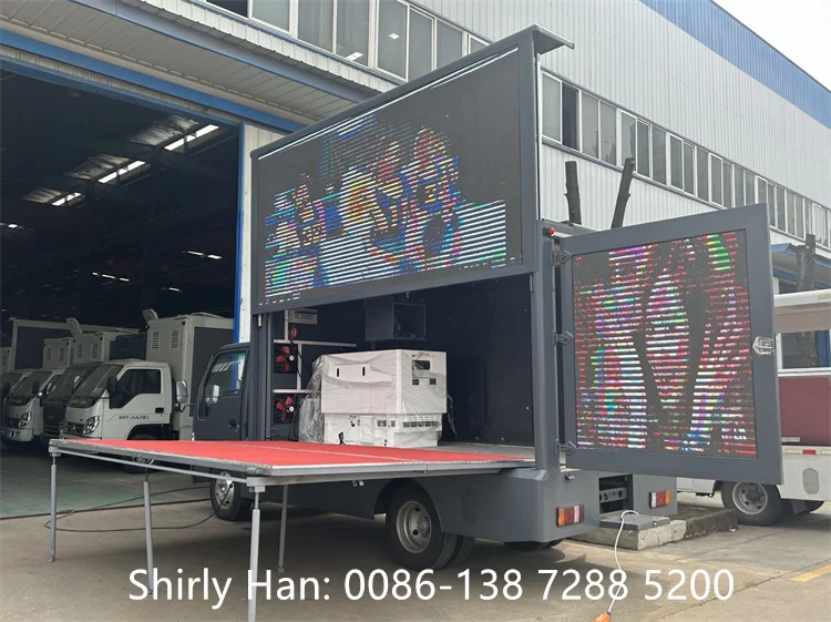 Isuzu 4x2 Led Billboard Truck 120hp Euro 5 Mobile Led Display Truck For ...