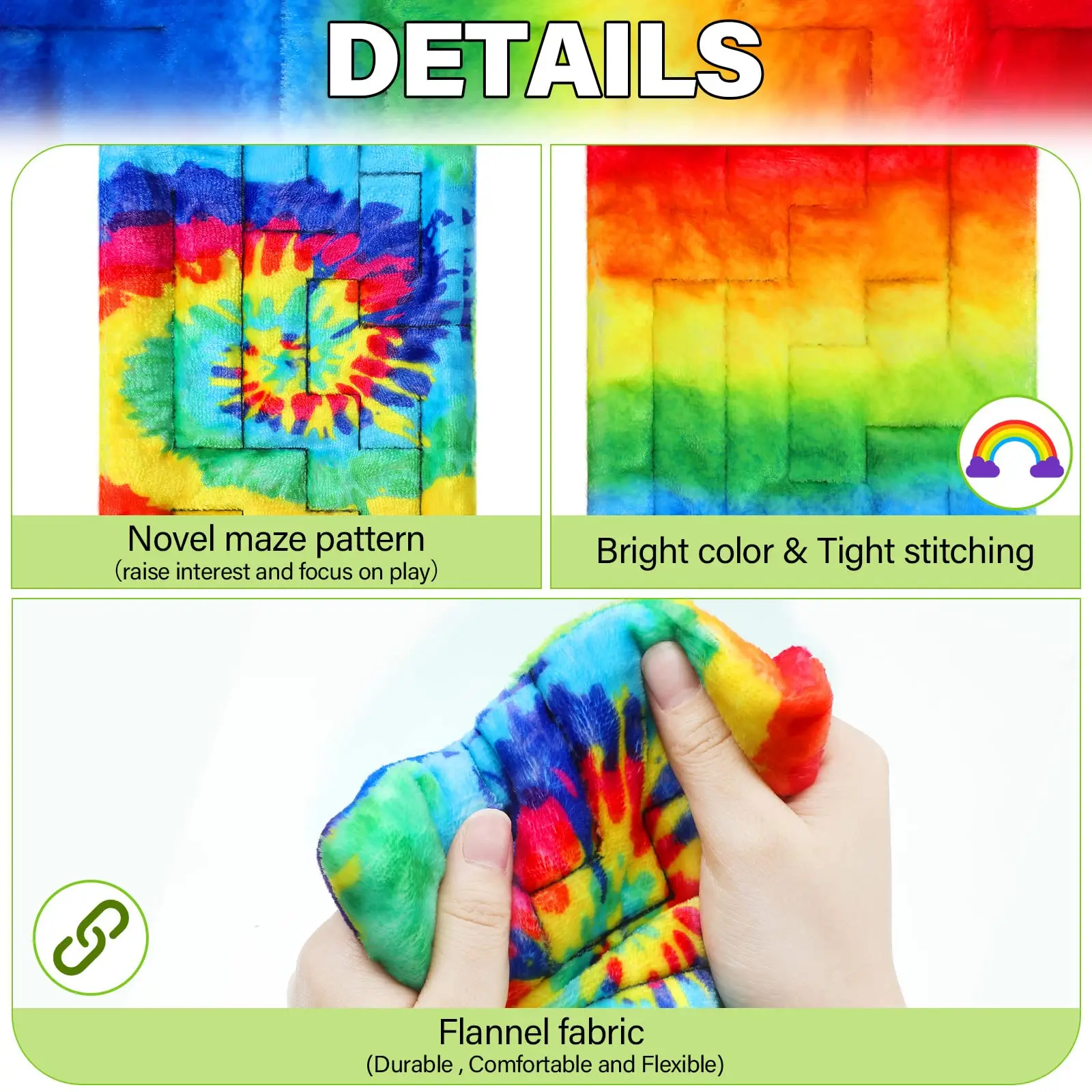 9 Pcs Marble Maze Flannel Autism Sensory Fidget Toys