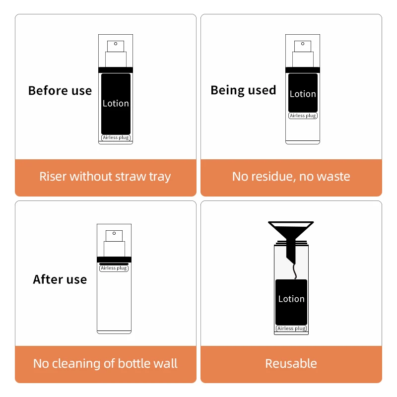 Unique Acrylic Airless Pump Bottles 30ml & 15ml for Sunscreen Lotion, Cream, and Cosmetic ...