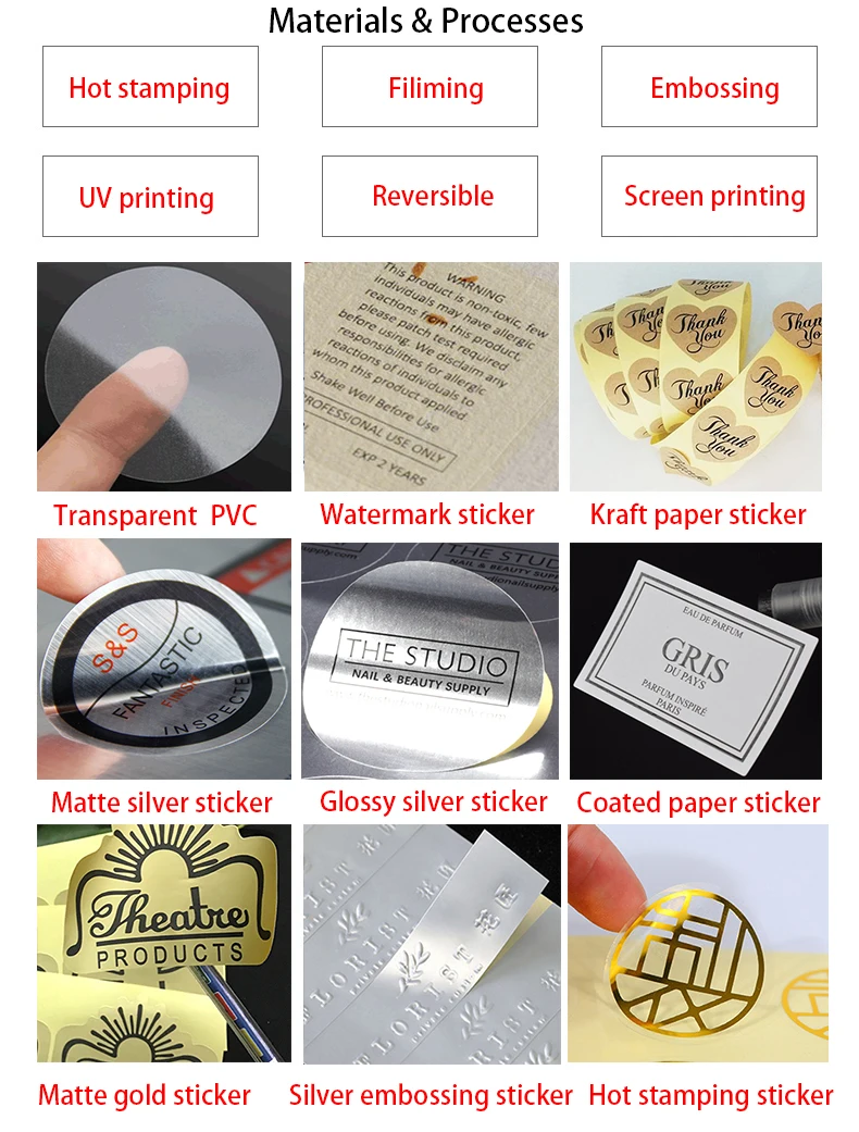 Uv Transfer Stickers Custom Label Logo Pressure Sensitive Paste Cold ...