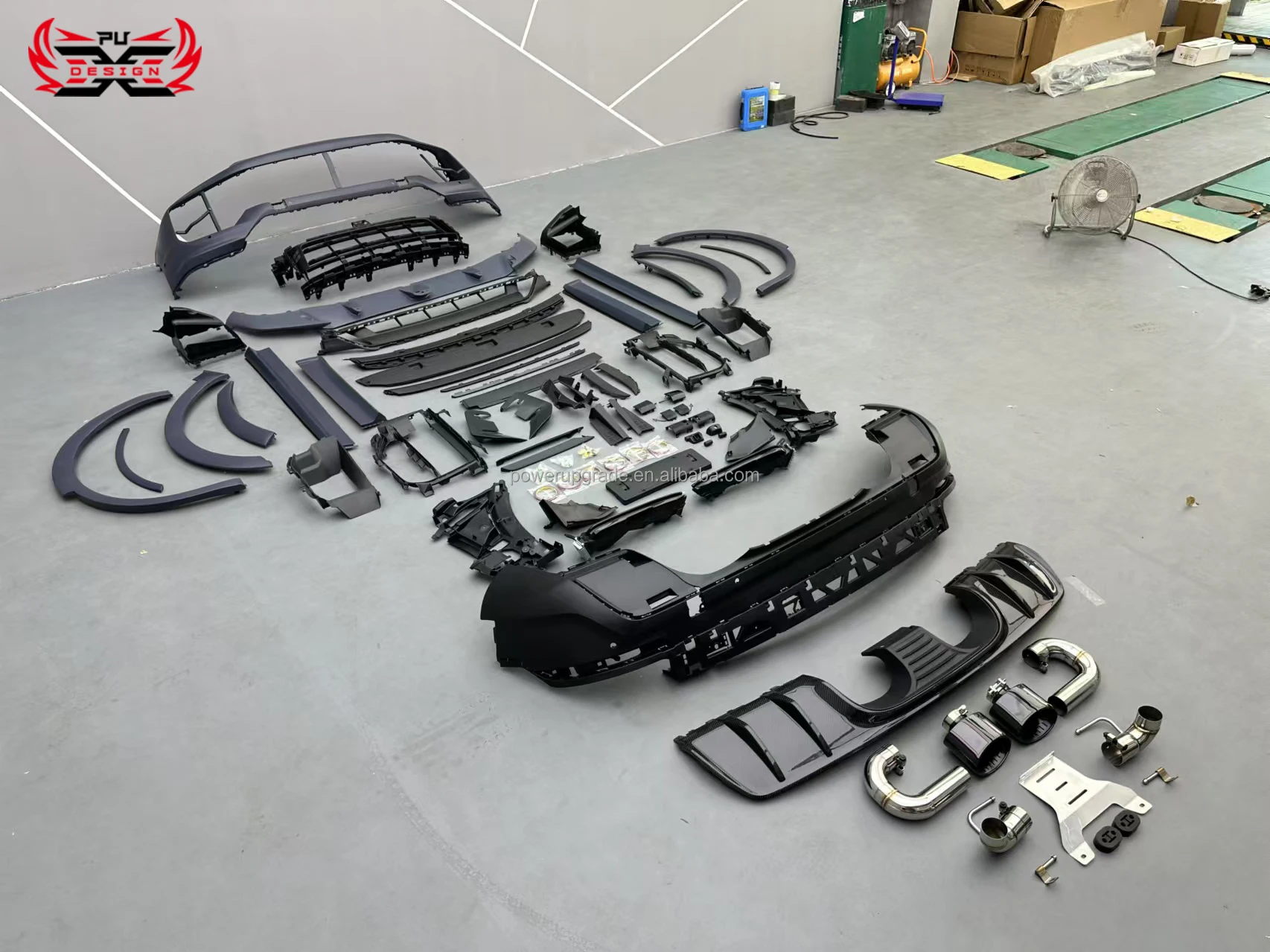 For 2024 Porsche Cayenne Coupe E3 9Y0.2 Upgrade 9YA Turbo GT Front Bumper Wheelbrow Dry Carbon ...