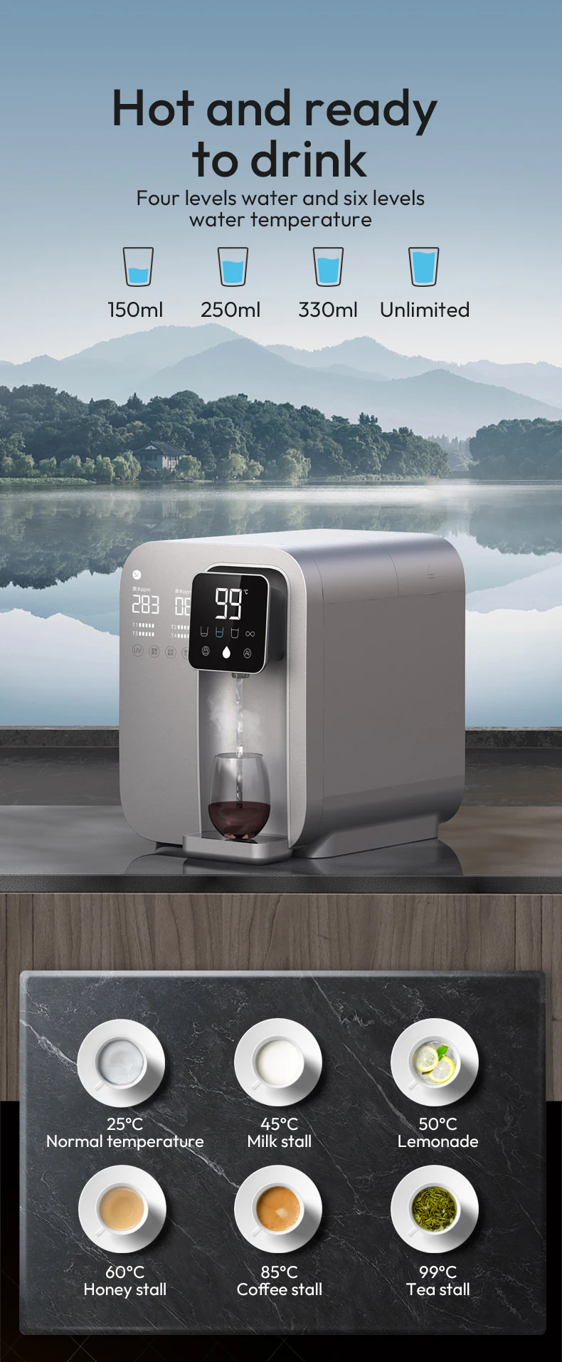 Commercial Tankless Water Filter Dispenser Ro Instant Water Cooler ...