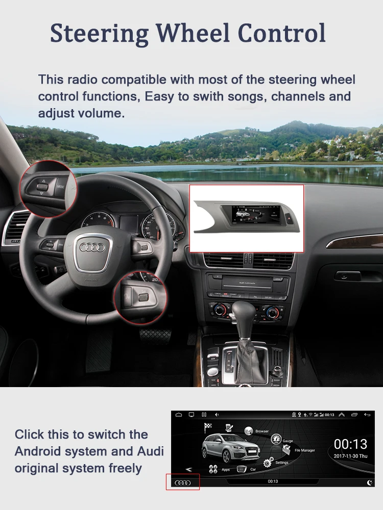 8.8 Inch Android 11 Display Screen 8 Core For Audi A3 2013-2015 Wifi 4g ...