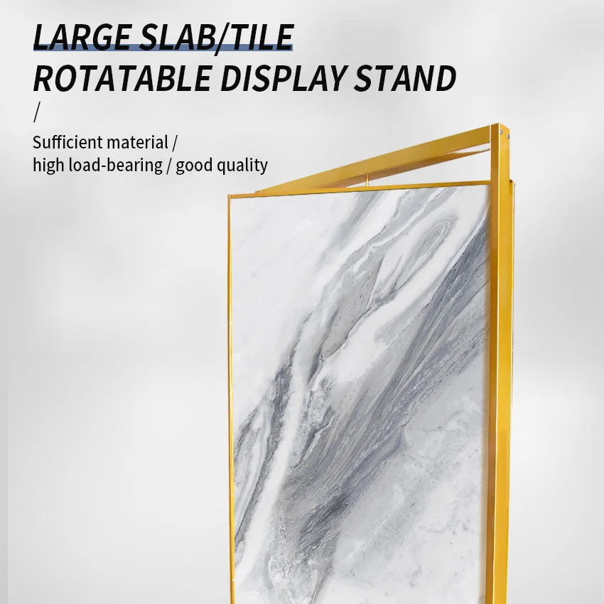 Factory Marble Custom Rotate Metal Stone Sample Stand Showroom Panel ...