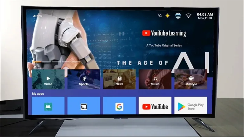 Hitv 55" Android Google Webos Smart Tv Television 55 Inch 4k Uhd Led Tv ...