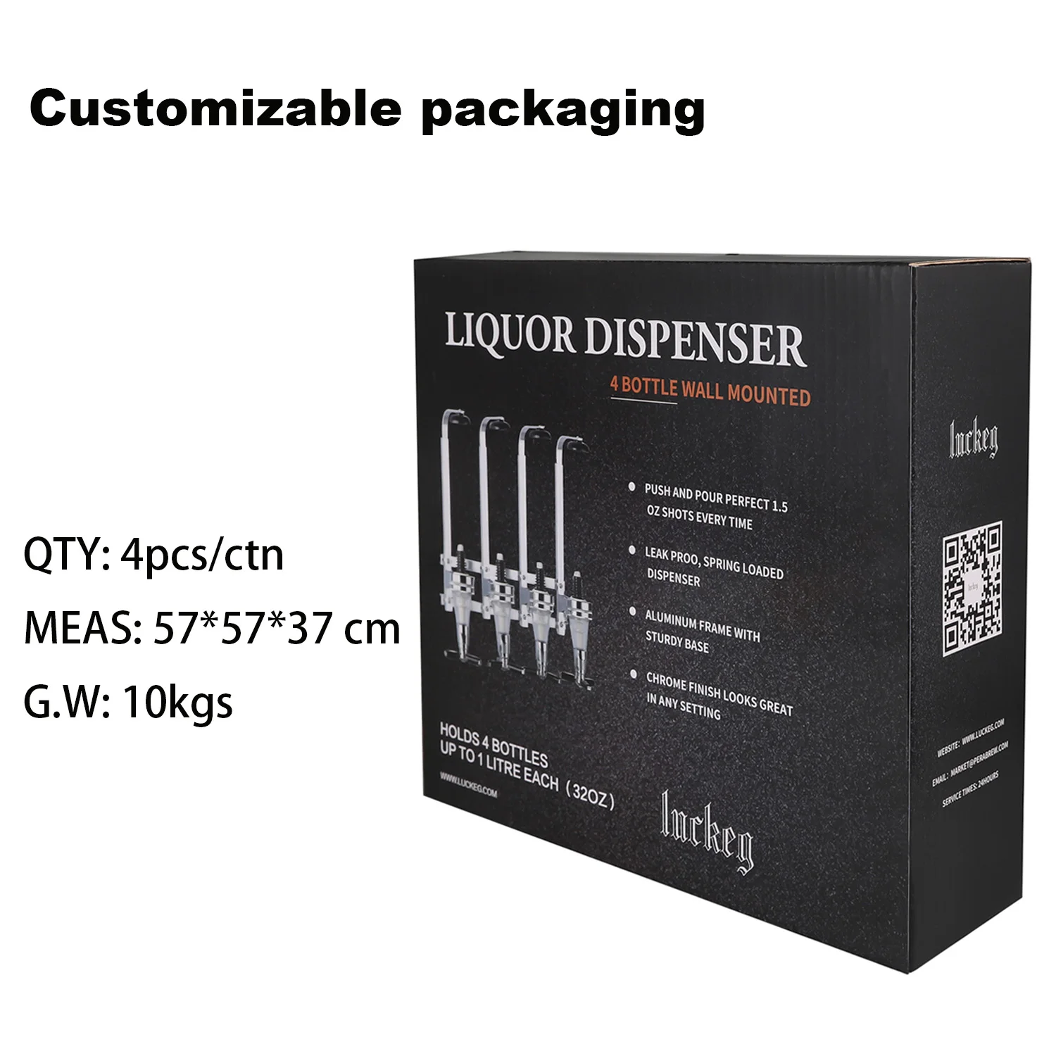 4 Bottle Wall Mounted Liquor Dispenser Wine Dispenser Machine Alcohol ...