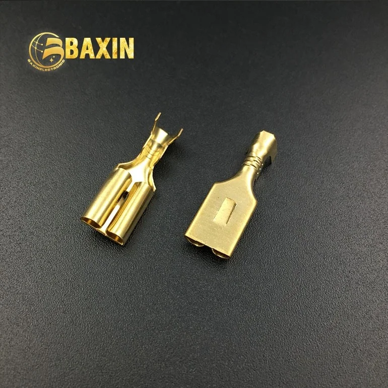 DJ621-E7.8A/B/C loose type brass 7.8 crimping terminal with back lock