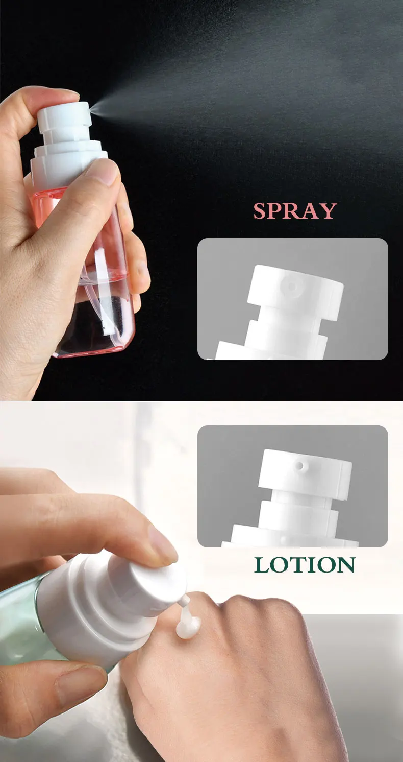 Blue Sample Luxury Mini Lotion Pump Packaging Bottle 30ml/50ml Plastic ...