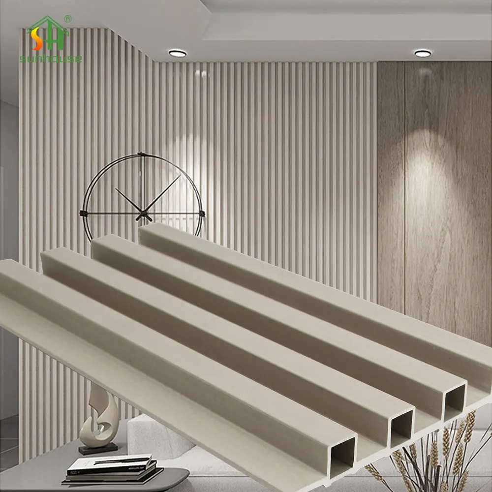 Modern Design Sunhouse Wpc Fluted Wall Panel Easy To Install Moisture ...
