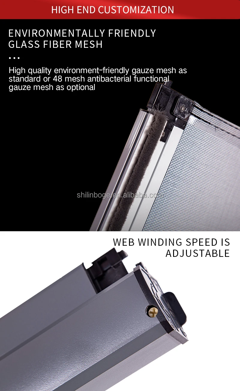 Retractable Invisible Screens Window Fiberglass Insect Screen Roller ...