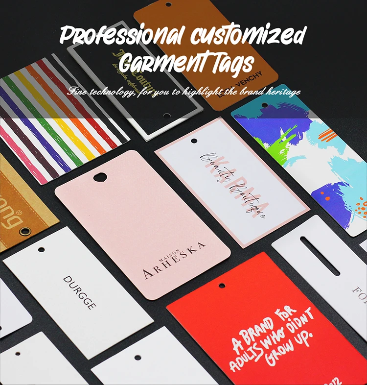 Custom Shape Brand Logo Hang Tag New Design Kids Clothing Hang Tag Sock ...