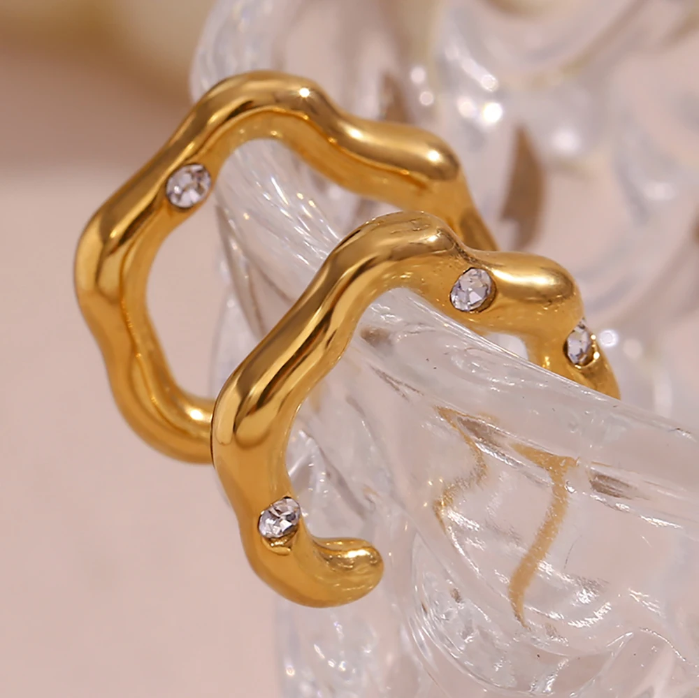 Dreamshow Jewelry Set Y2K Enamel Crystal Rhinestone Earrings