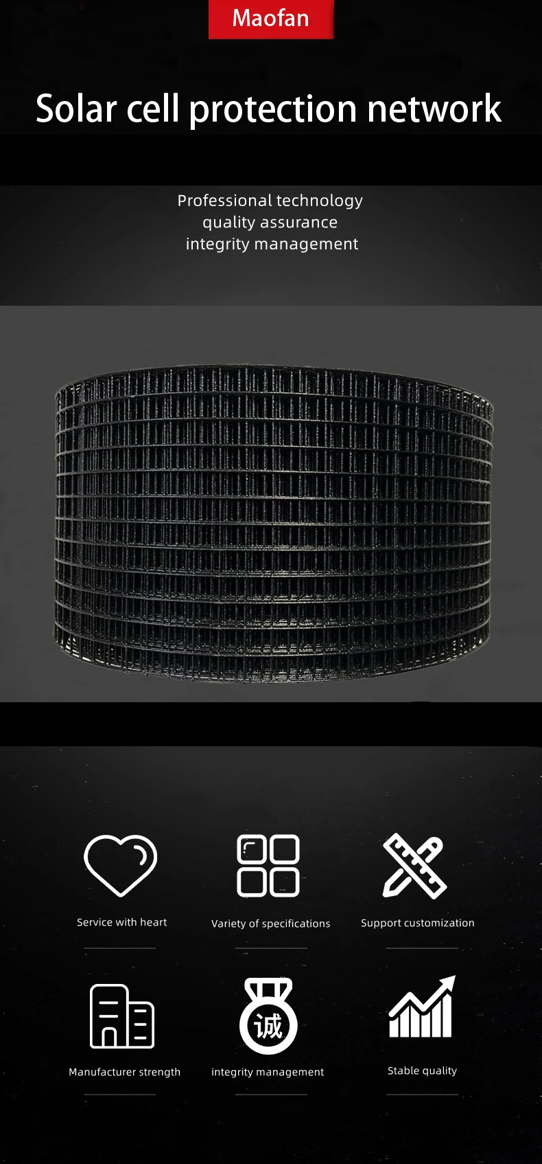 6 Inches X 50 Feet Solar Panel Bird Cover Anti-rust Pvc Coated Solar ...