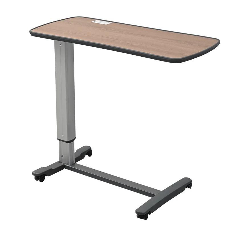 Hospital Overbed Table Medical Bedside Table With Wheels Adjustable ...