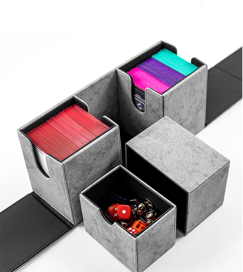 Customized Trading Card Board Pu Leather Artificial Leather Deck Box ...
