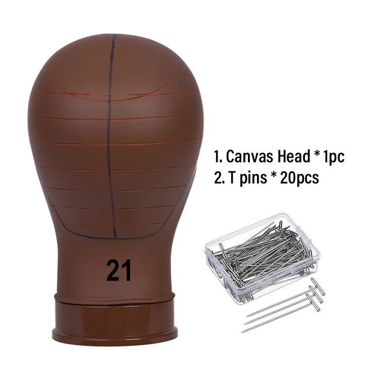Huayang 21 22 23 Inch Canvas Wig Head Manikin Canvas Head Block For ...
