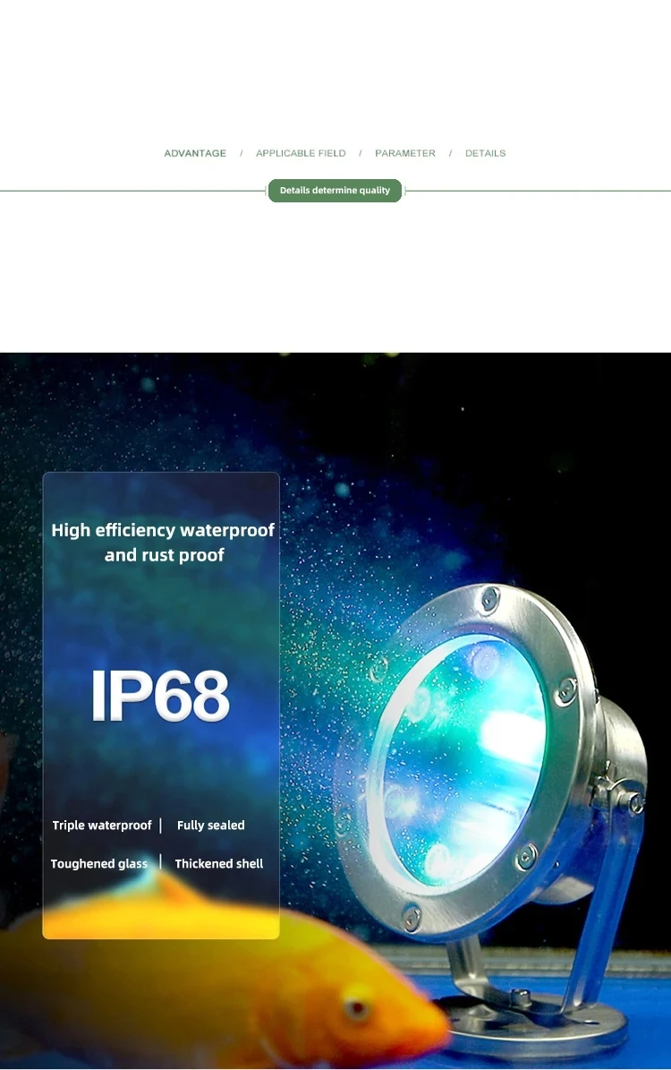 12volt Input Ip68 Waterproof Underwater Application Swimming Pool Led ...