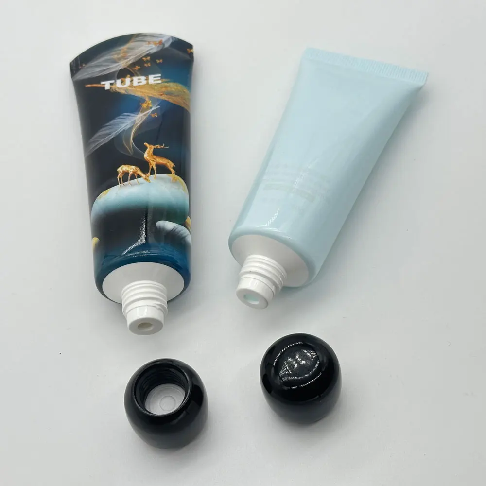 D30 30ml~80ml Custom Plastic Recycled Round Screw Hand Cream Tube With ...