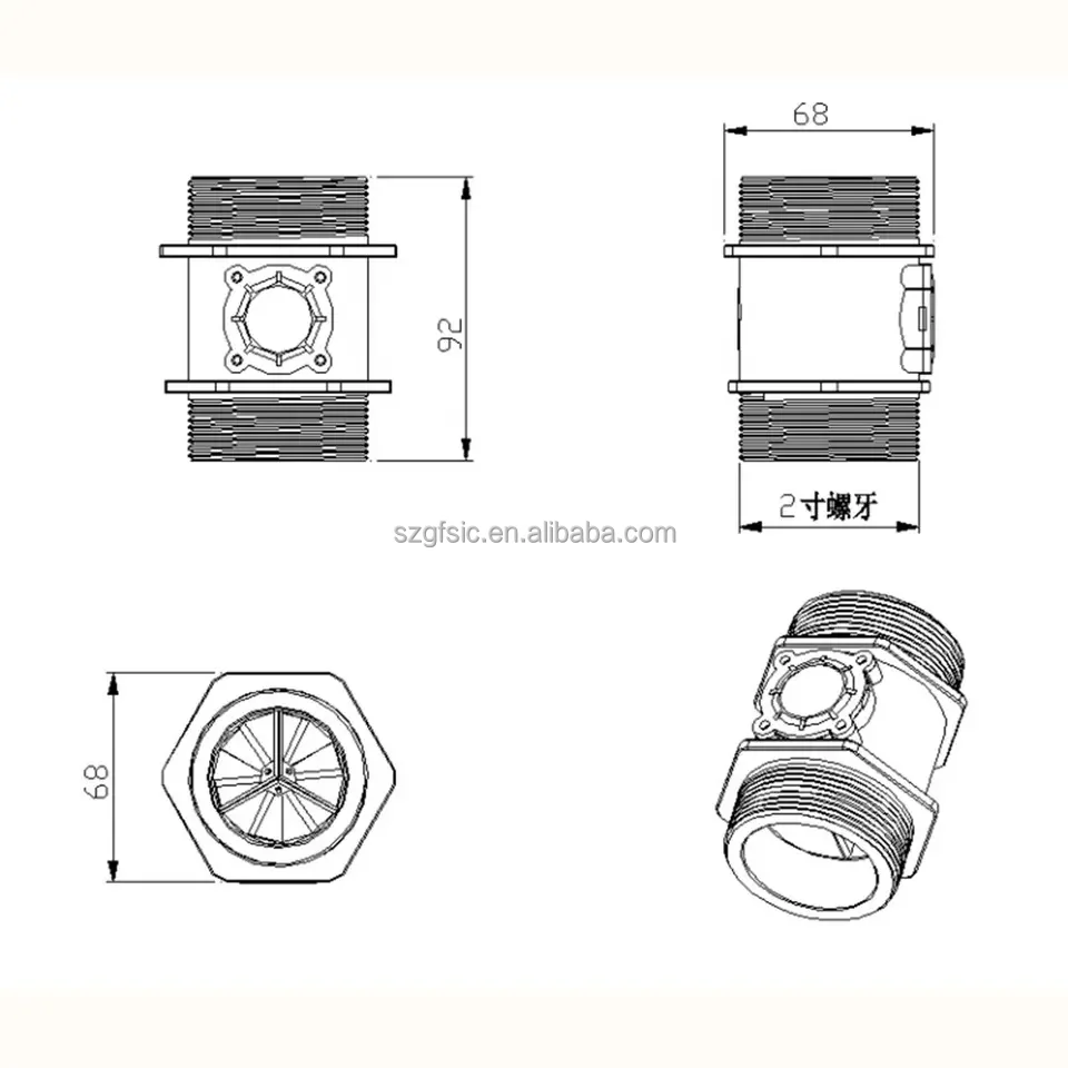 Factory Hydro Generator 2inch Yf-dn50 Water Flow Sensor Hydro Turbine ...