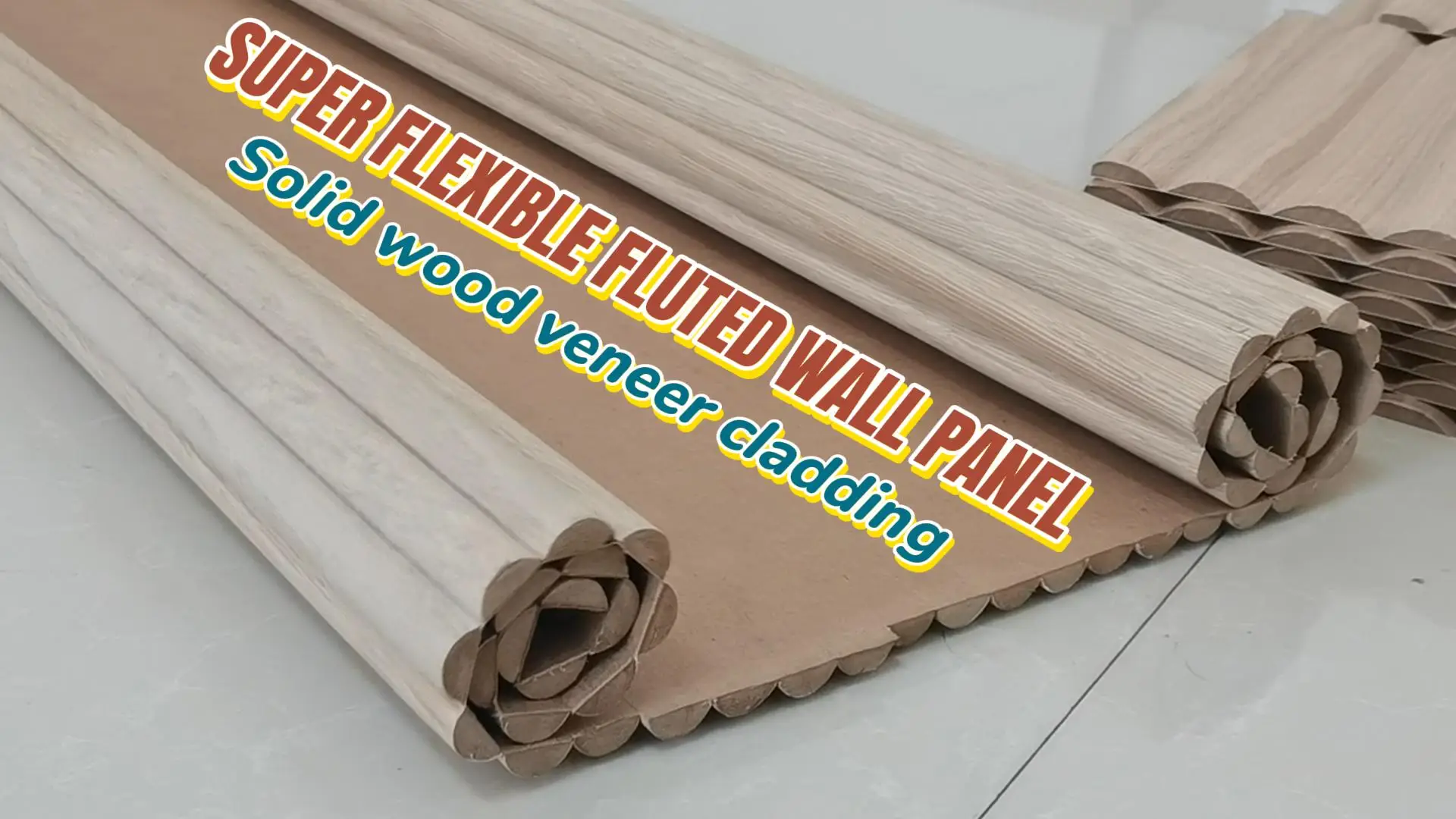 Super Flexible Natural Wood Veneered Bendy Wall Cladding for Interior