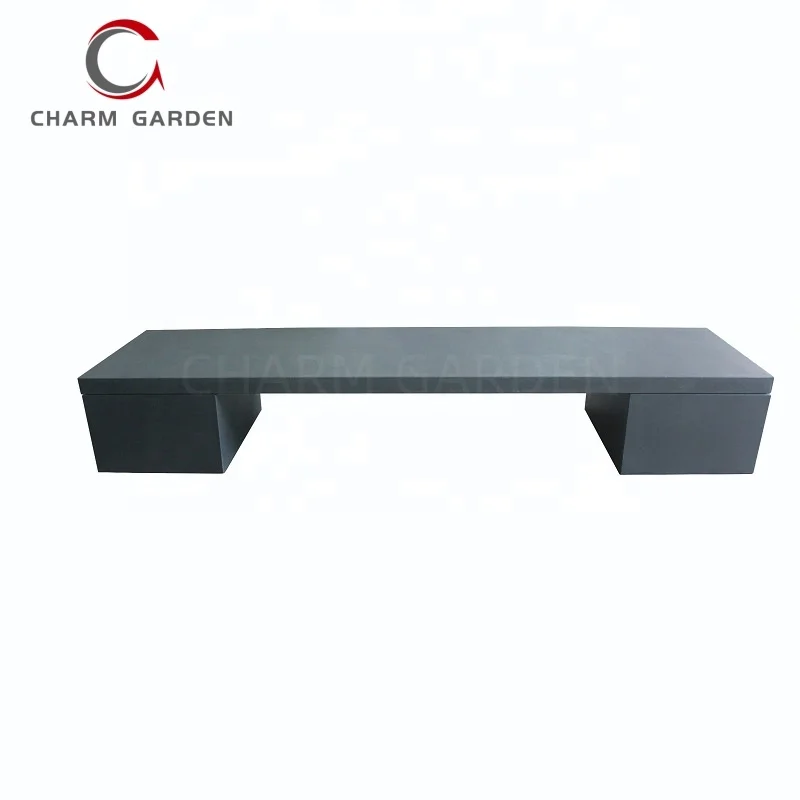 Modern High Performance Glass Fiber Reinforced Cement Outdoor Garden Bench