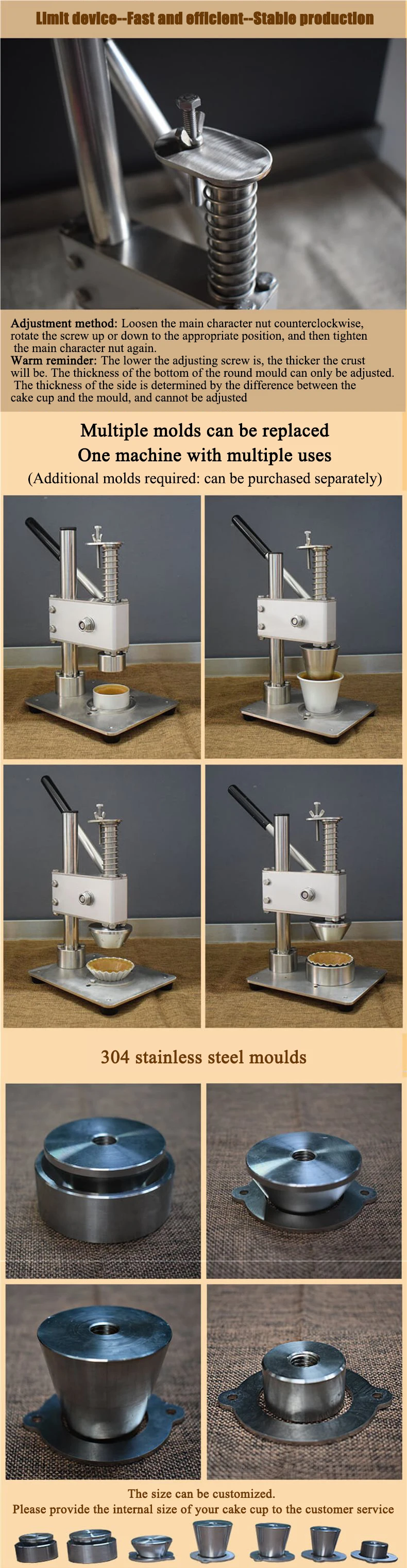 Save Labour Manual Type Fruit Tart Shell Press Machine Egg Tart Pie ...