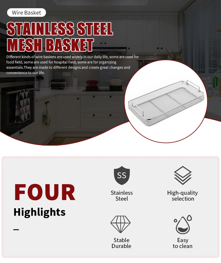 304 Stainless Steel Wire Mesh Basket For Medical In Hospital - Buy ...