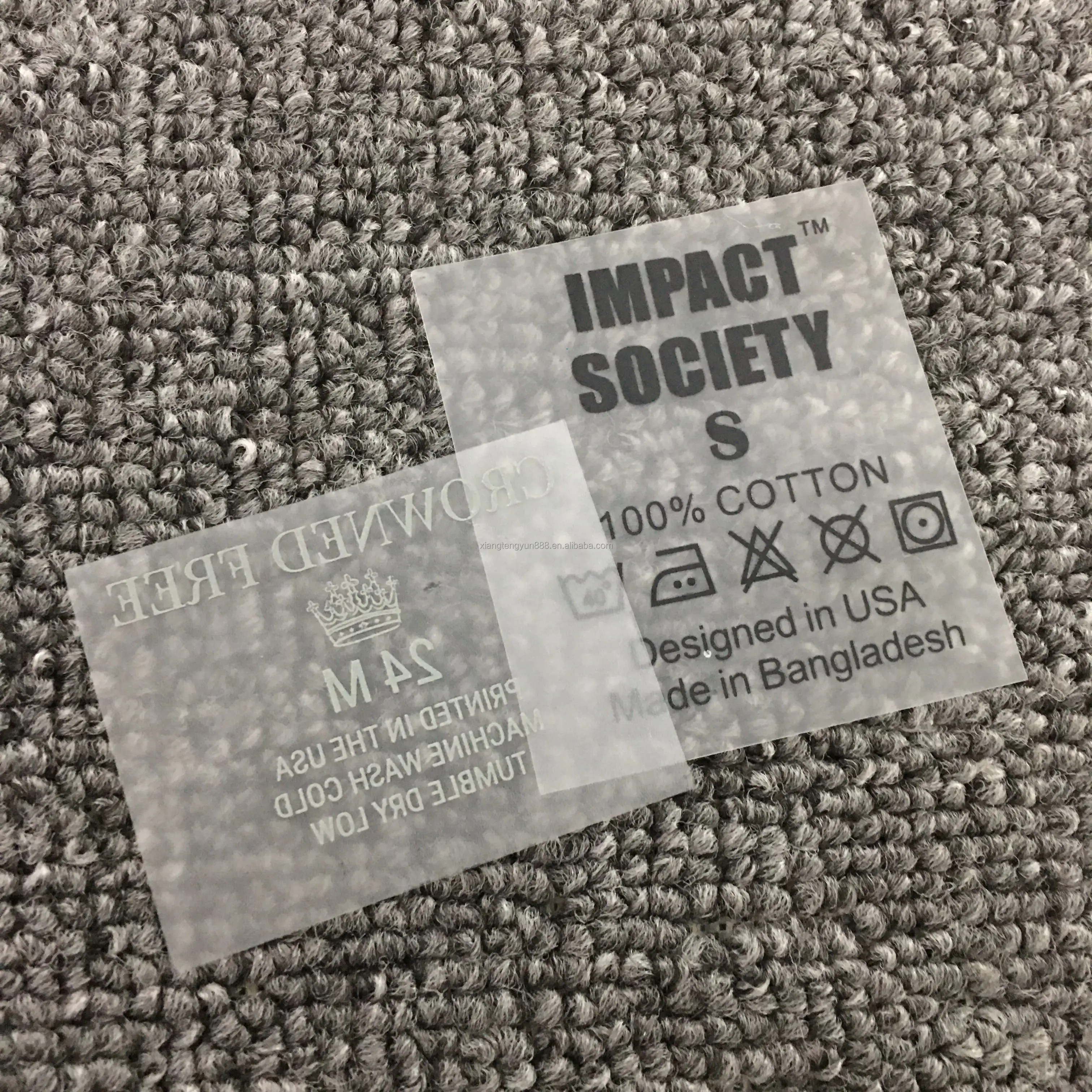 Custom Your logo Heat Transfer Garment Washing Label Carbon Heat ...