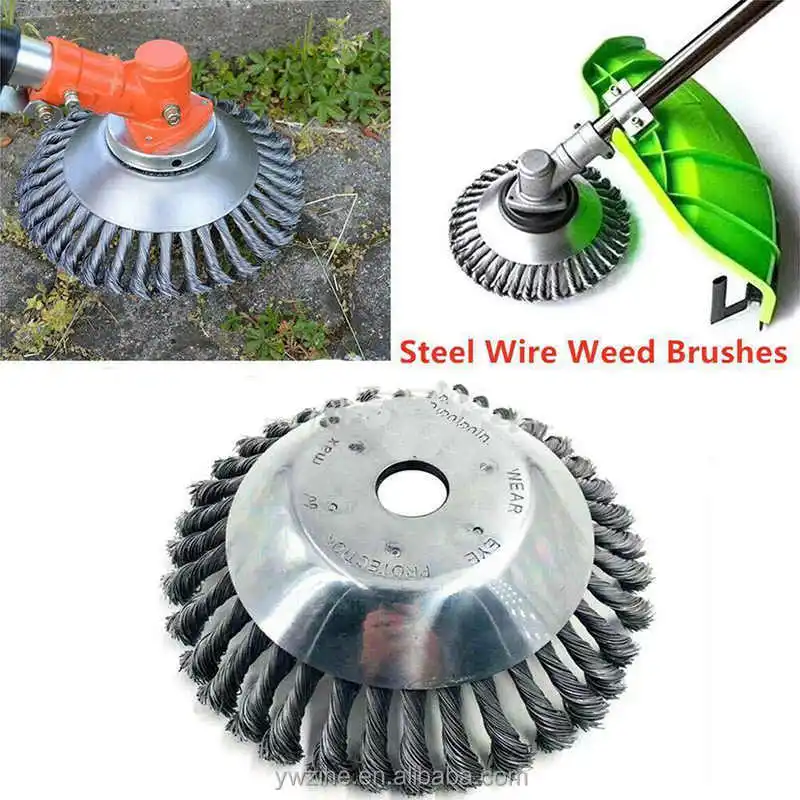 6 Inch Lawn Mower Tool Garden Weeding Wire Brush Head Mower Accessories ...