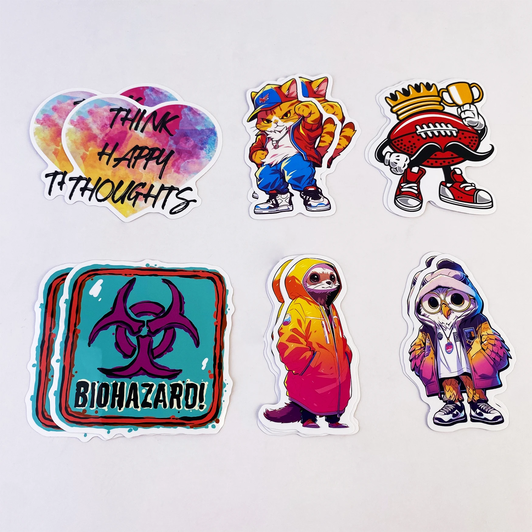 Custom Die Cut Vinyl Sticker Sheets - Holographic Labels