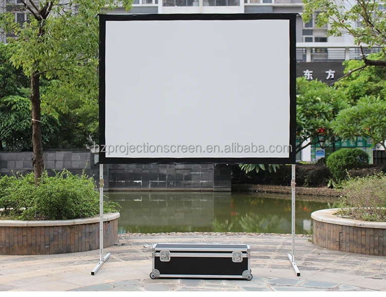 Fast Fold Gray Rear Projection Backdrop For Outdoor & Indoor Movies ...
