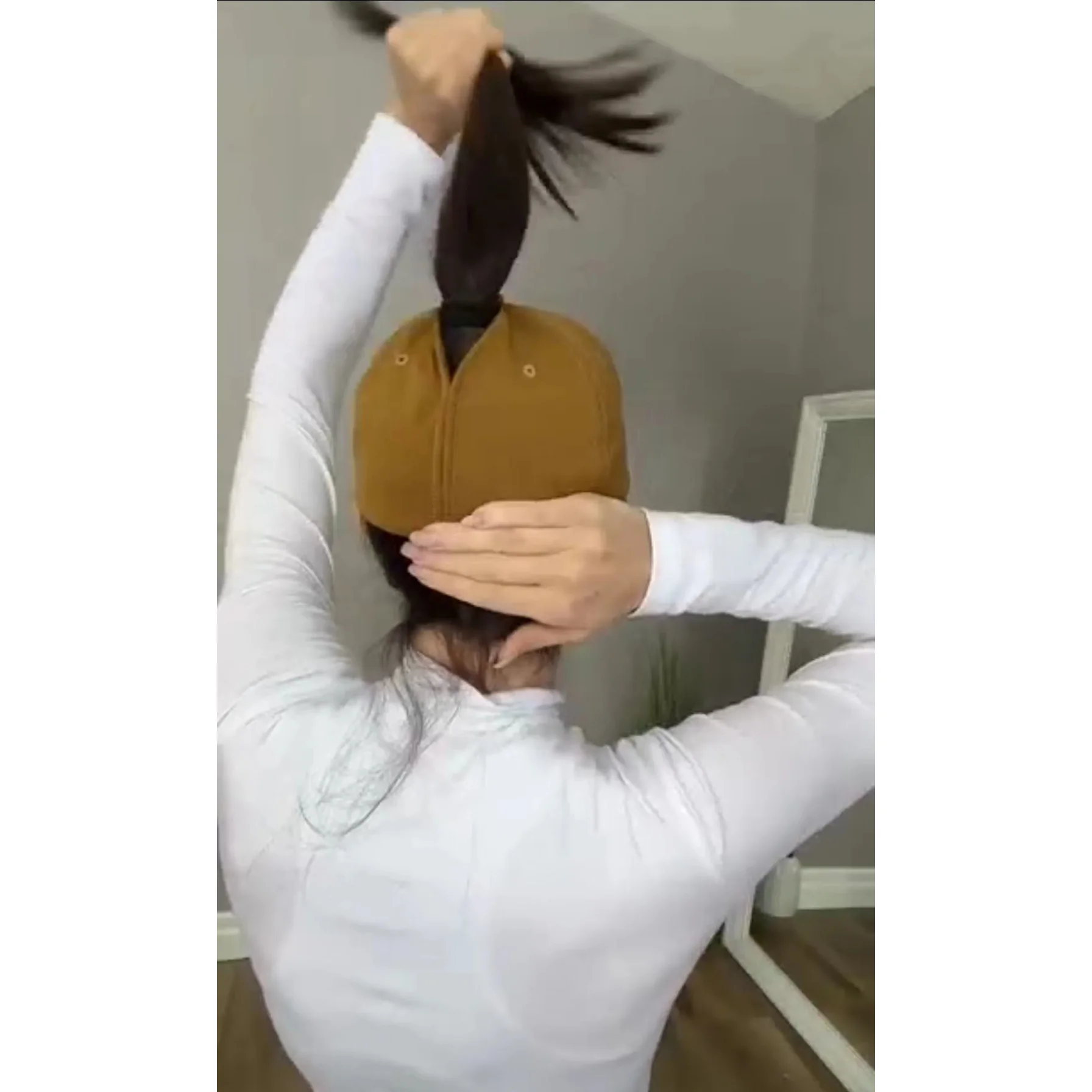 Quick-drying Magnetic Suction Ponytail Hat Cap by AILISITEXTILE