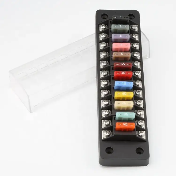 Universal Fuse Box 12 Way Auto Blade Fuse Box Waterproof Blade Fuse ...